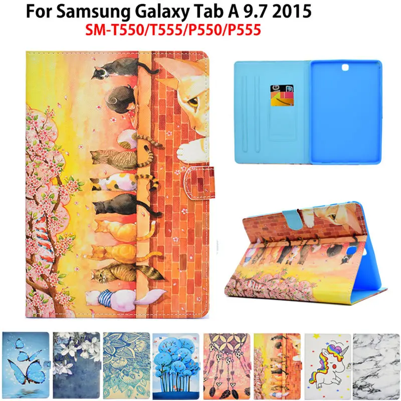 Case For Samsung Galaxy Tab A 9.7 2015 Sm-p555 T550 T555 P555 Smart ...
