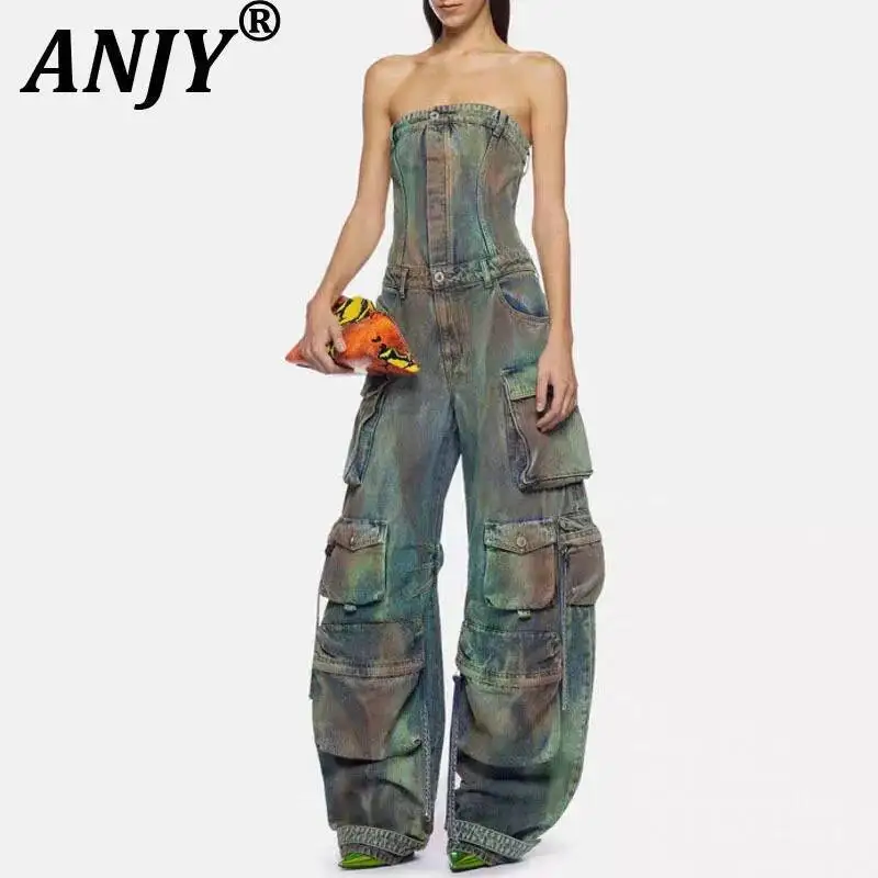 ANJY Summer New Women Tide High Street Vintage Chic Safari Style Multi ...