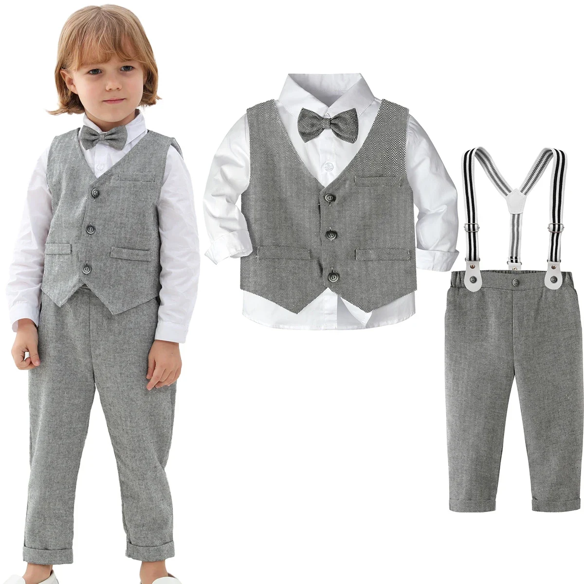 Baby-Wedding-Outfit-Toddler-Boy-Birthday-Suit-Infant-Party-Gift-Formal ...