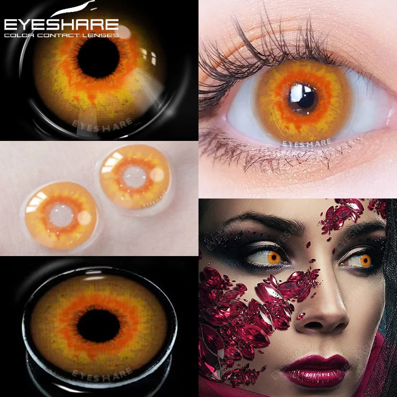 Orange Eyes Contacts