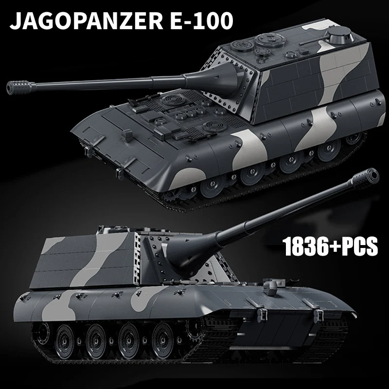 Military World War 2 MOC Sturmgeschütz E100 Model Building Blocks ...