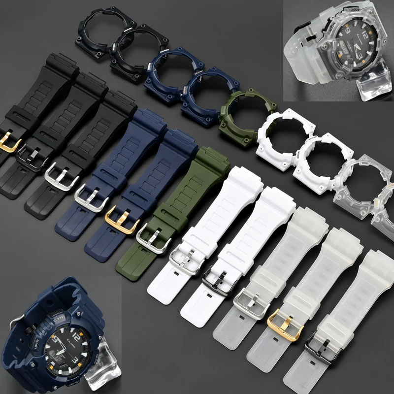 For Casio AQ-S810W Watch Strap Cover Protective Case Frame Bezel Band ...