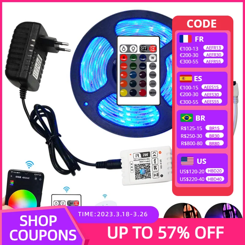 LED şerit ışık 30M 25M ,RGB 5050, esnek şerit, DIY Led ışık şerit RGB ...