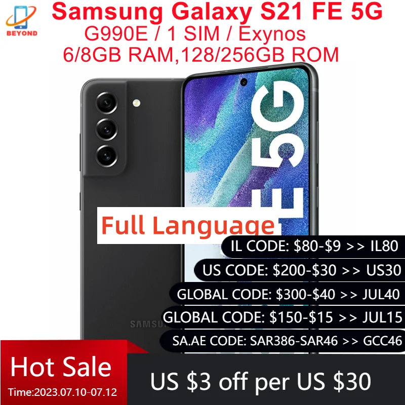 Samsung-Galaxy-S21-FE-S21FE-5G-G990E-128GB-ROM-1-SIM-Full-Language ...