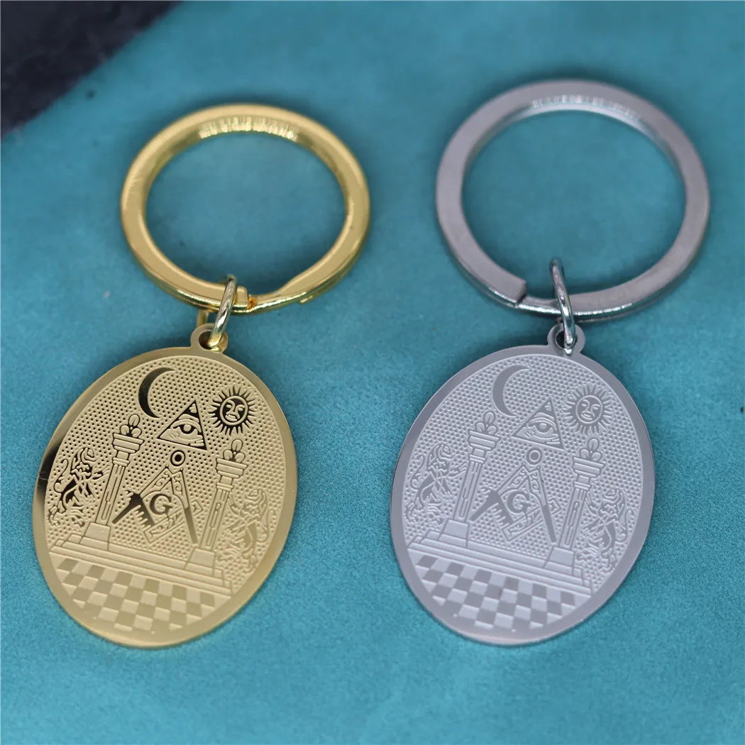 Freemasonry-Symbol-Mason-Pendant-Keychain-Stainless-Steel-Twin-Pillars ...