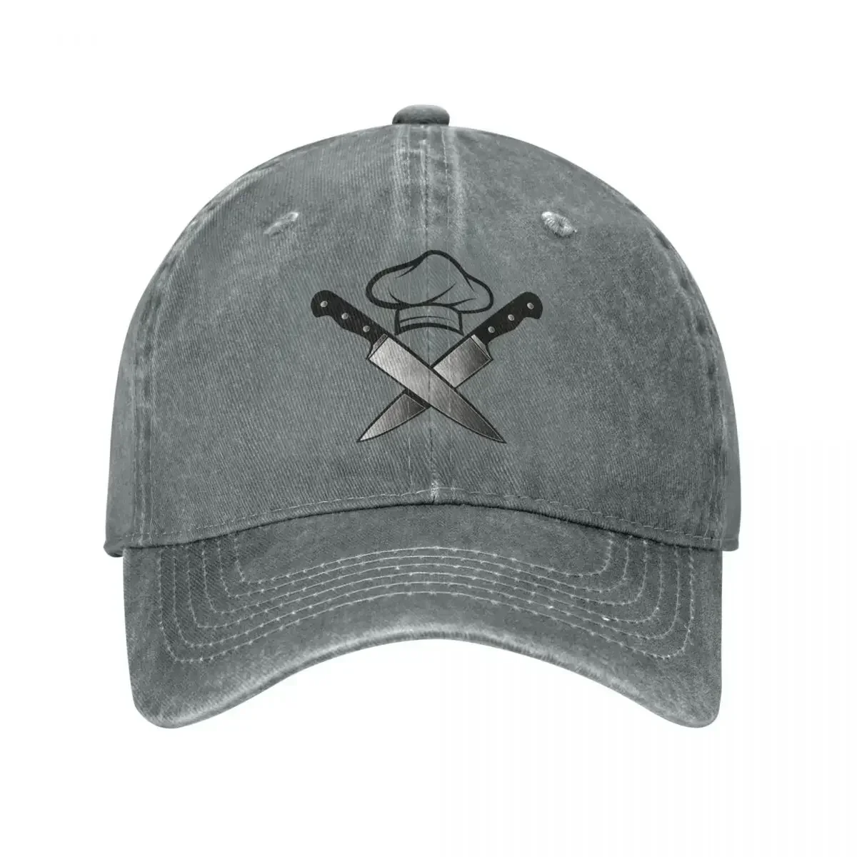 Retro-Chef-And-Knives-Baseball-Cap-Unisex-Style-Distressed-Denim-Washed ...