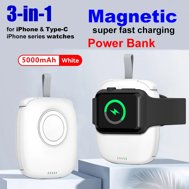 3-in-1-Power-Bank-Mini-5000mAh-Wireless-Magnetic-Super-Fast-Charging ...