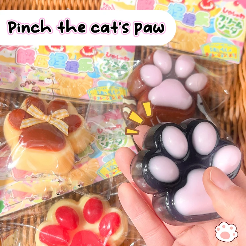 HOT-Cat-Paw-Mochi-Taba-Squishy-Fidget-Toy-Cute-Plush-Cat-Paw-Silicone ...