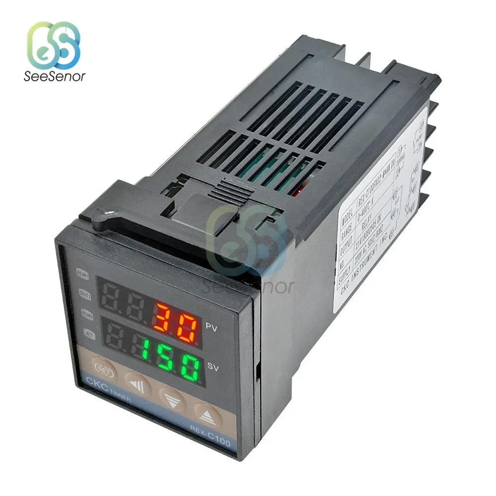 REX-C100-Digital-PID-Intelligent-Temperature-Controller-Universal-K-Type-REX-C100-Thermostat-SSR ...