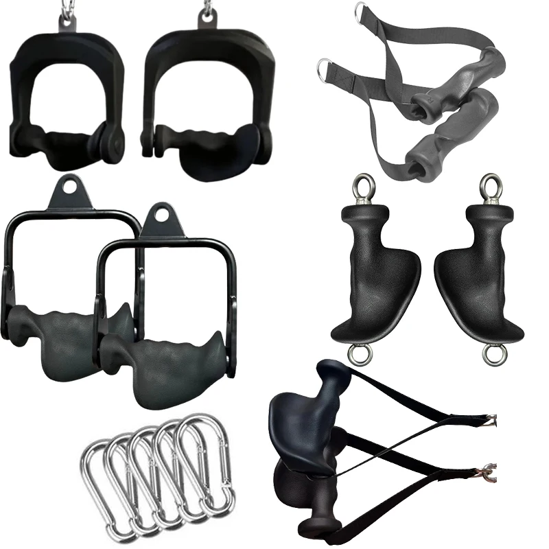 Fitness-Lat-Pull-Down-Bar-D-Handle-Grip-Pulley-Cable-Machine ...