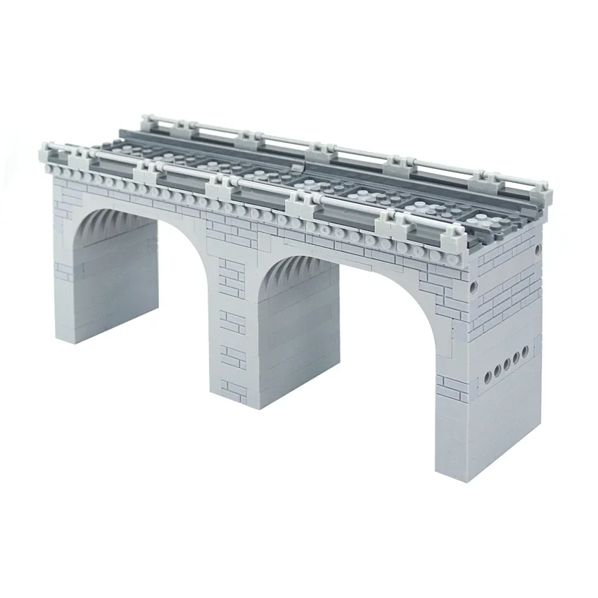 MOC-Track-Viaduct-Model-Set-Railway-Bridge-Bricks-Compatible-City-Train ...