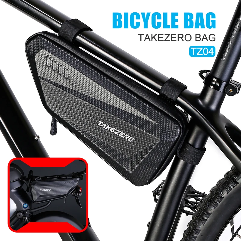 TAKEZERO-Mountain Bike Hard Shell Bag, Triangle Top Tube Bag ...