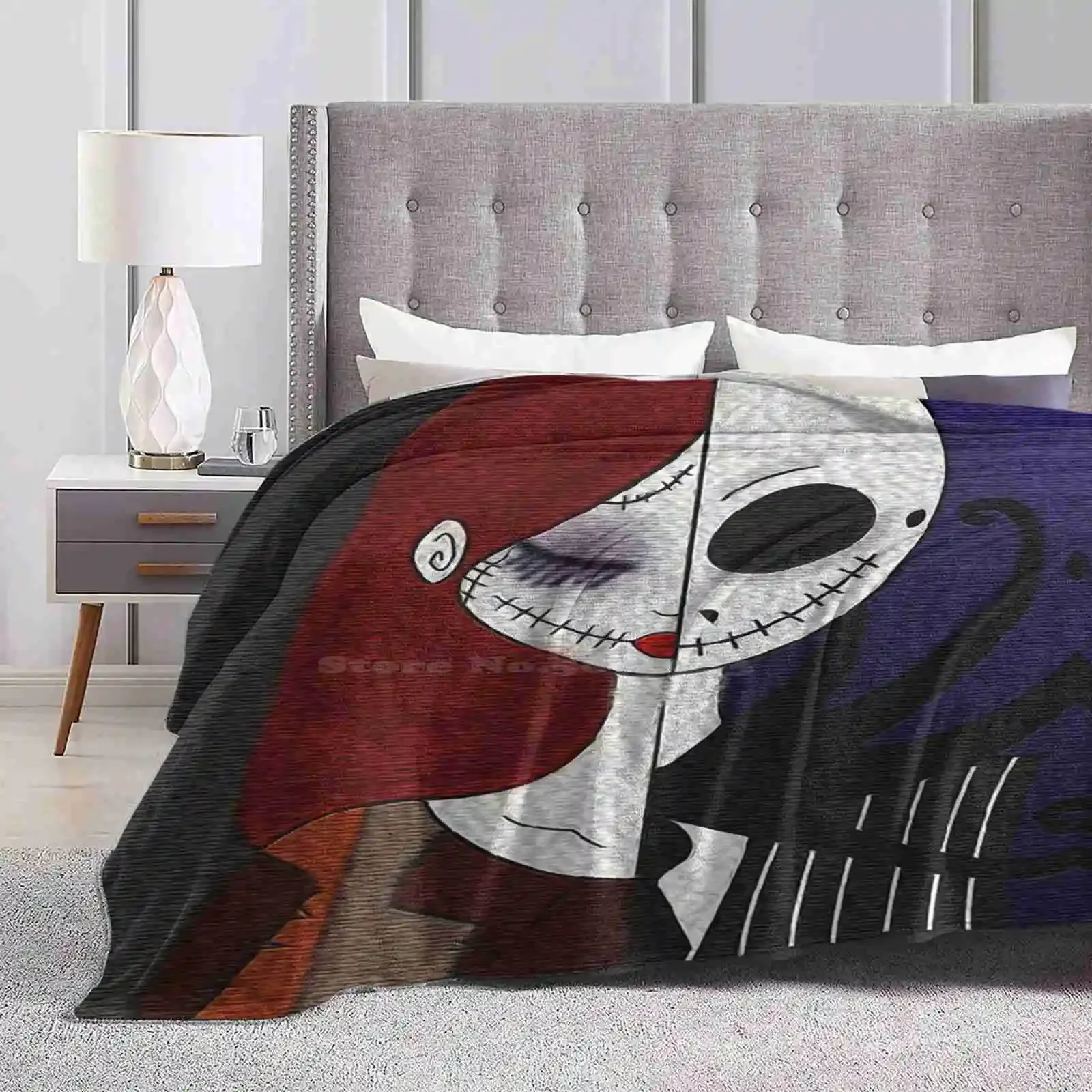 Jack &Amp ; Sally Creative Design Comfortable Warm Flannel Blanket Jack ...