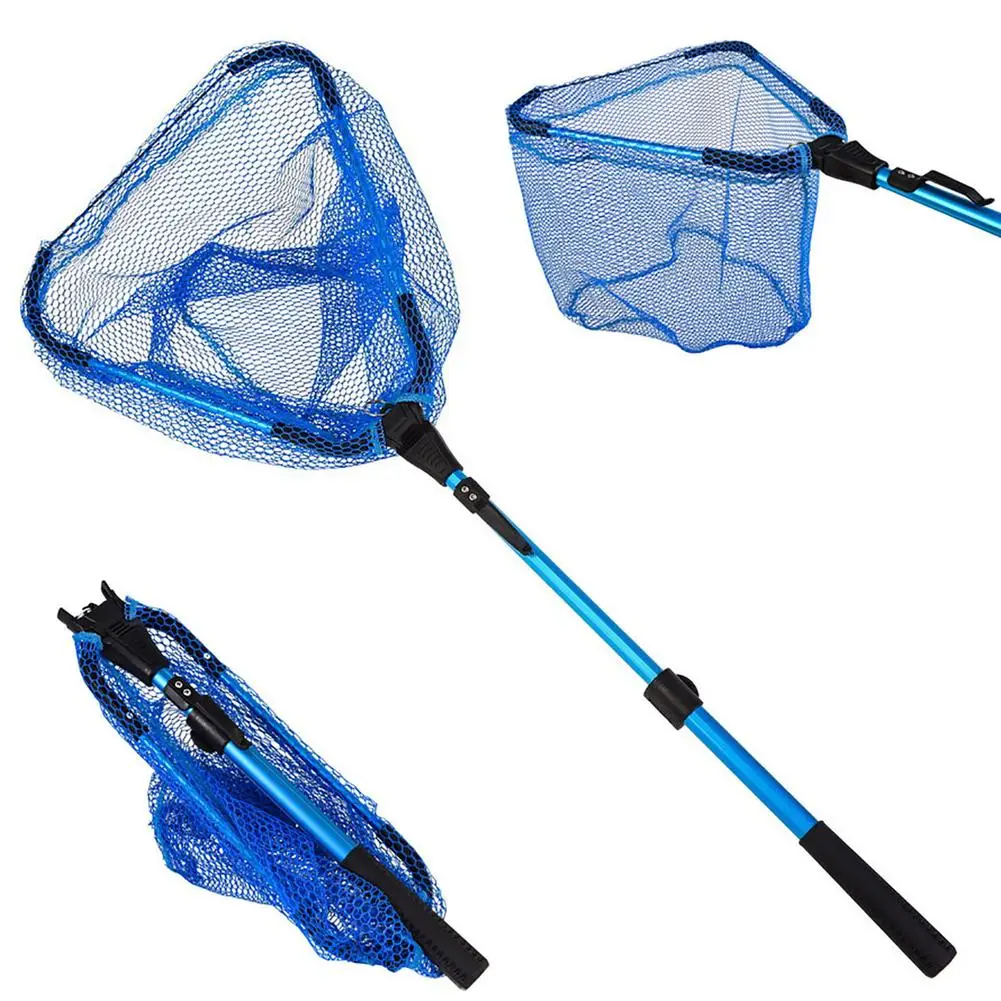 1-pc-rede-de-pesca-triangular-com-comprimento-ajust-vel-p-lo-telesc ...