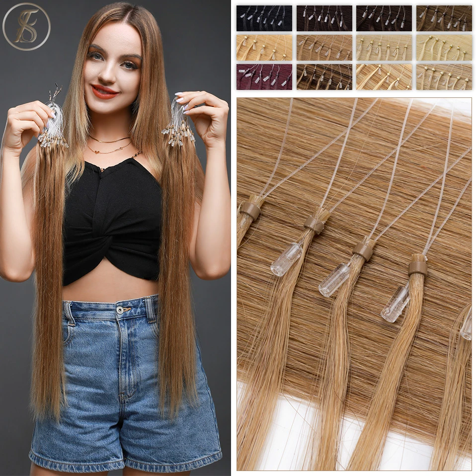 Hair Extension Micro Ring Extensions | Keratin Micro Ring Hair ...