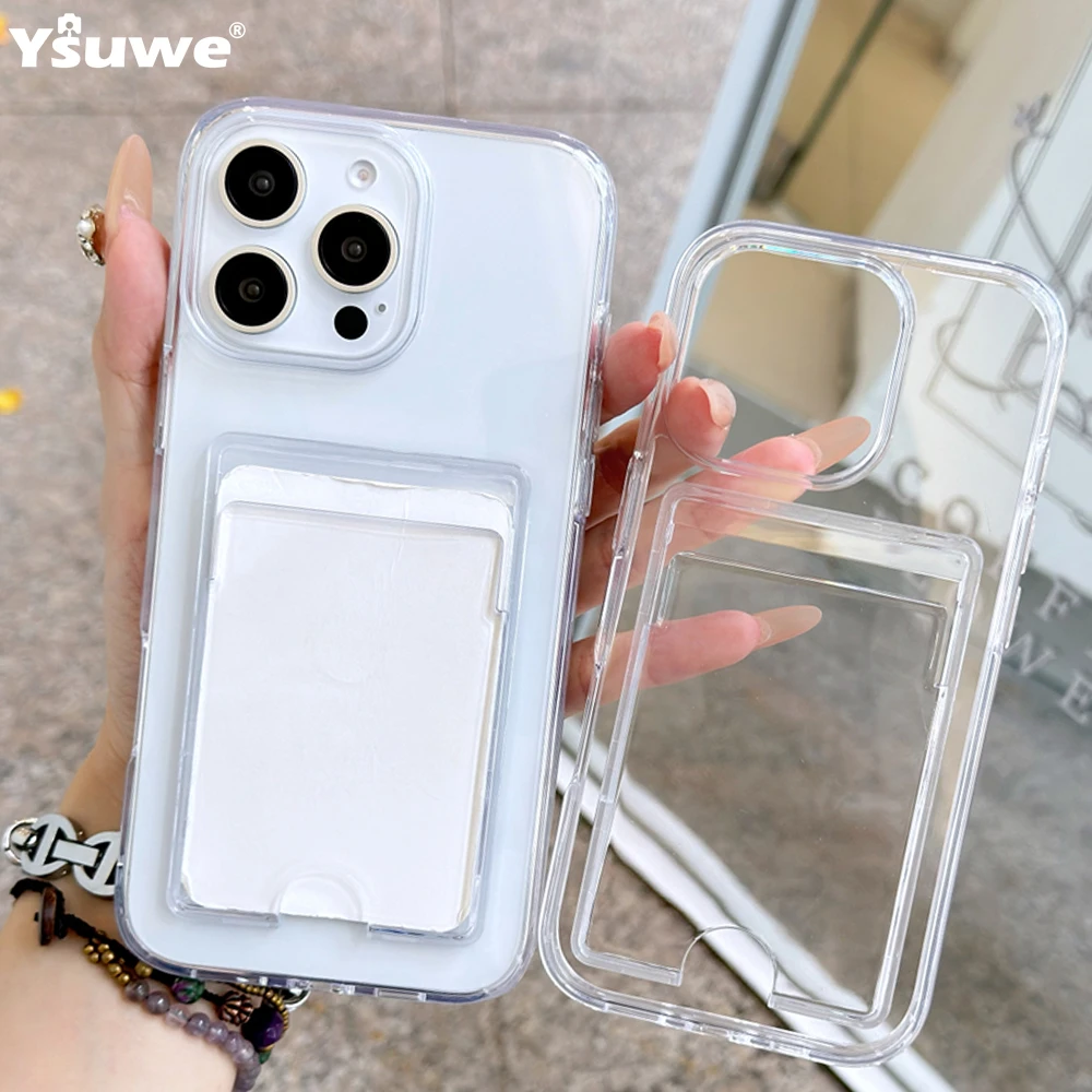 Clear-Wallet-Card-Slot-Bag-Holder-Phone-Case-For-iPhone-16-14-13-12-11 ...