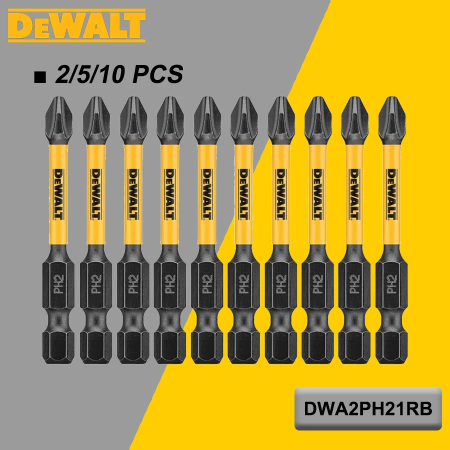 DEWALT-2-5-10PCS-PH2-57mm-Original-Impact-Screwdriver-Bit-High-Hardness ...