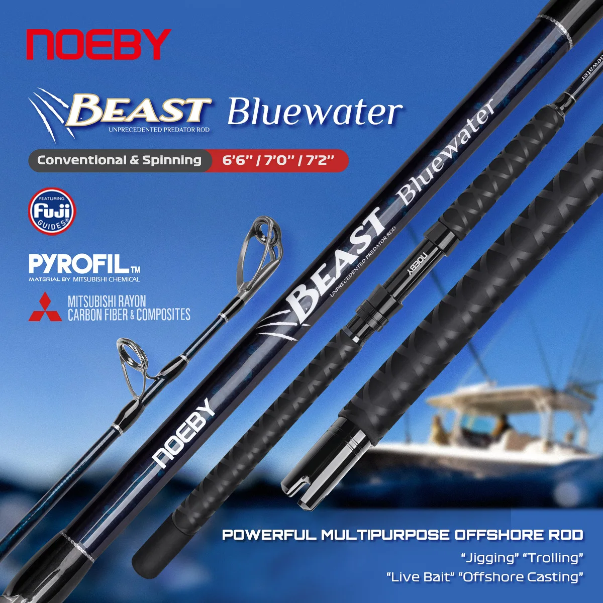 Noeby-Beast-Offshore-Casting-Fishing-Rod-1-98m-Fuji-Max-Drag-29kg-Big ...