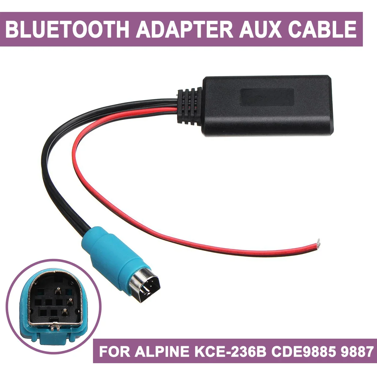 12V-Car-bluetooth-Adapter-Aux-Module-Cable-Stereo-AUX-IN-For-bluetooth ...
