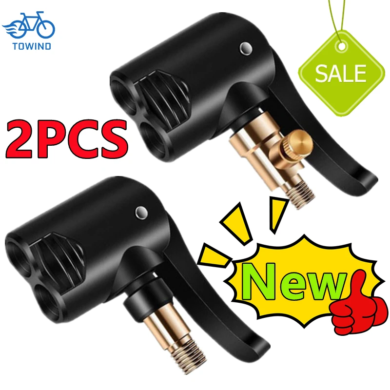 2-1PC-Bicycle-Air-Nozzle-Brass-Portable-Inflatable-Pump-Bike-Tire-Air ...