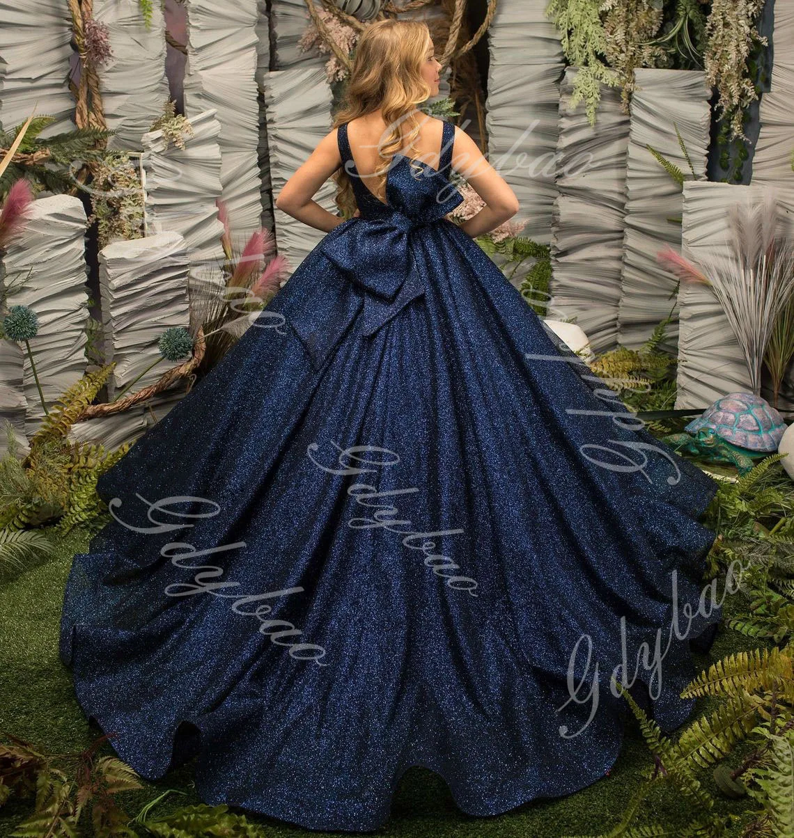 Sparkly-Flower-Girl-Dress-for-Wedding-Kids-Open-Back-Girls-Pageant ...