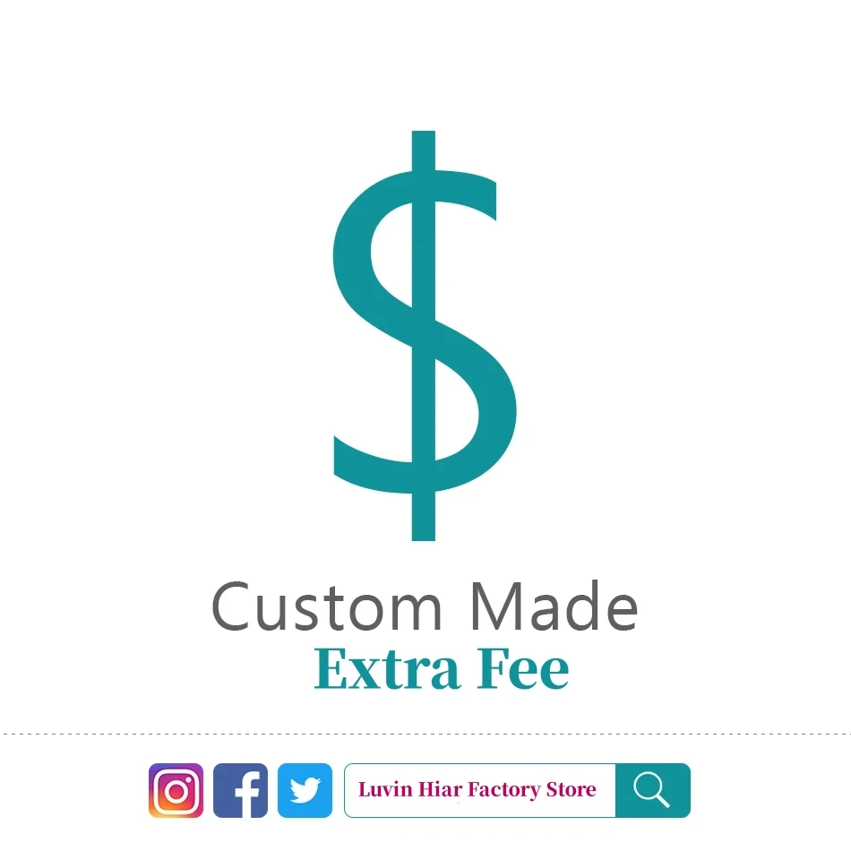 Extra Fee Or fee for Custom Made (Different Pattern/Color/Length/Wigs ...