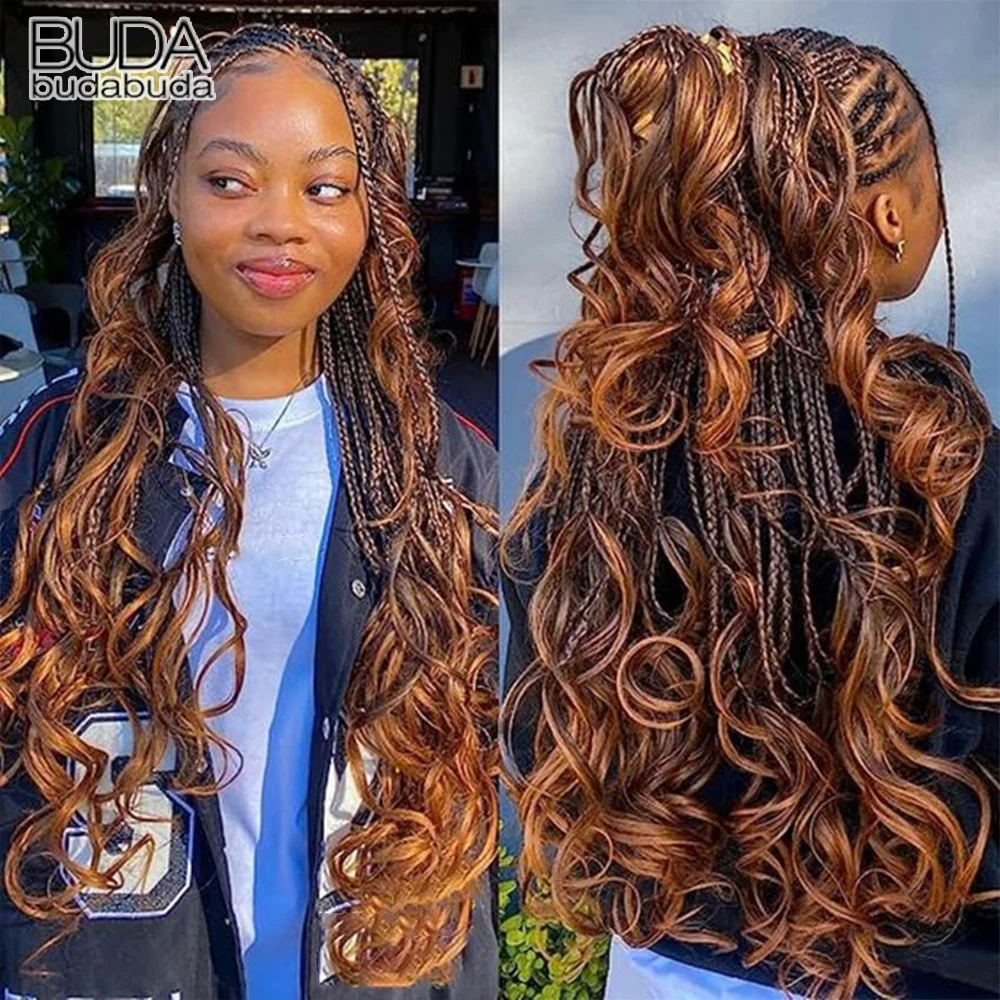 French Curly Crochet Braiding Hair Synthetic Loose Wave Ombre Braids ...