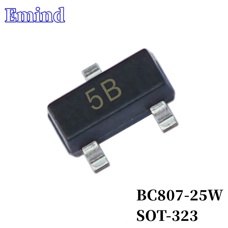 100/200Pcs BC807-25W BC807 SMD Transistor Footprint SOT-323 Silkscreen 5B Type PNP 45V/1A ...