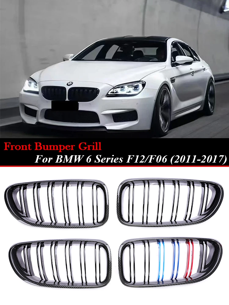 M6-Front-Bumper-Facelift-Carbon-Grille-Kidney-Radiator-Grill-Cover-For ...