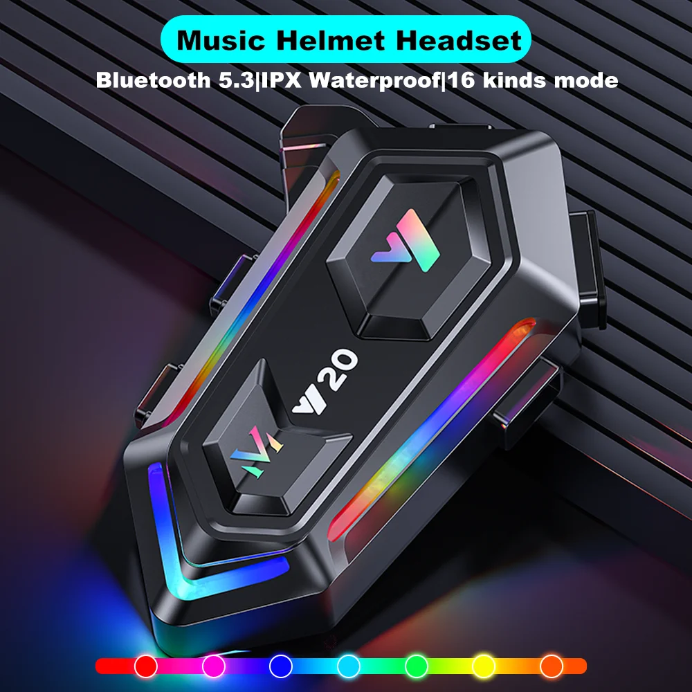 Y20-Motorcycle-Music-Helmet-Headset-with-IPX7-16kinds-Lights-Noise ...