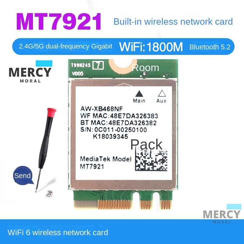 WIFI-6-1800Mbps-MT7921-M-2-NGFF-For-Bluetooth-5-2-Wireless-WiFi-Card ...