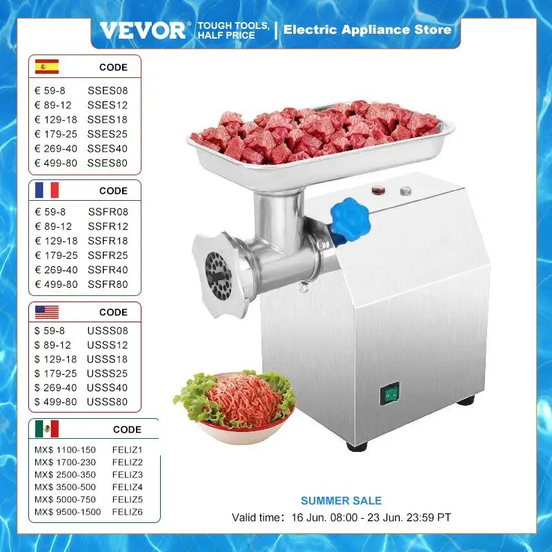 VEVOR-122Kg-H-Heavy-Duty-Electric-Meat-Mincer-Grinder-Max-Powerful-Home ...