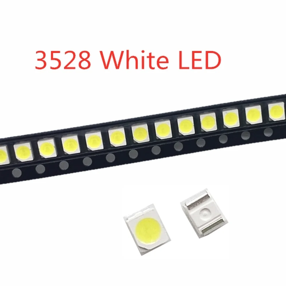 200pcs/lot 1210 White 3528 Smd Led Bright White Light-emitting Diodes ...