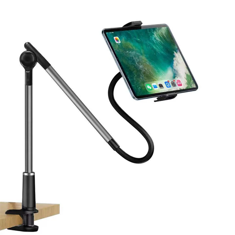 Gooseneck-Tablet-Mount-Holder-For-Bed-Desk-Clip-Grip-Holder-Flexible ...