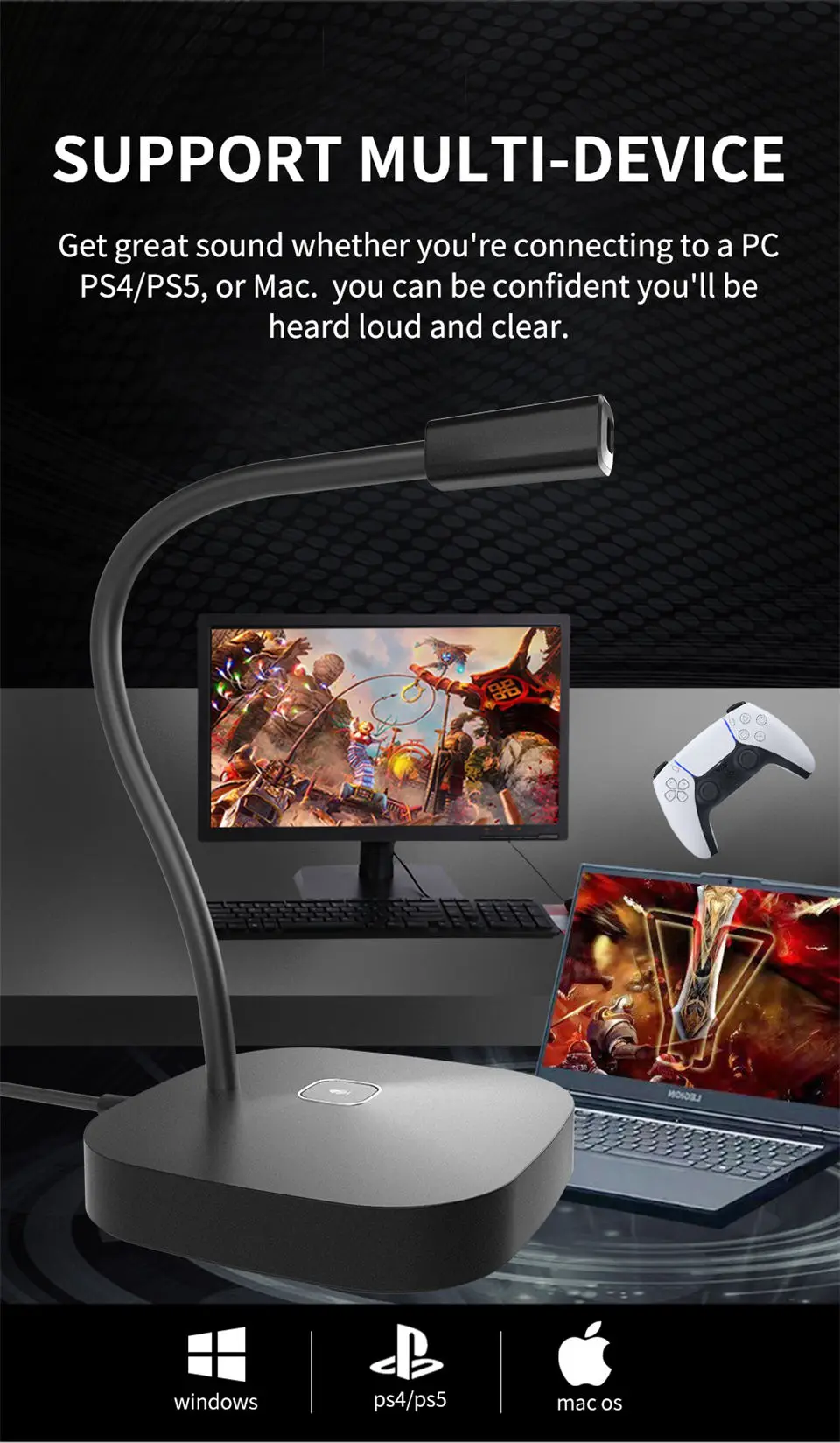 Yanmai G22 Desktop Gooseneck Microphone - OTC.LK