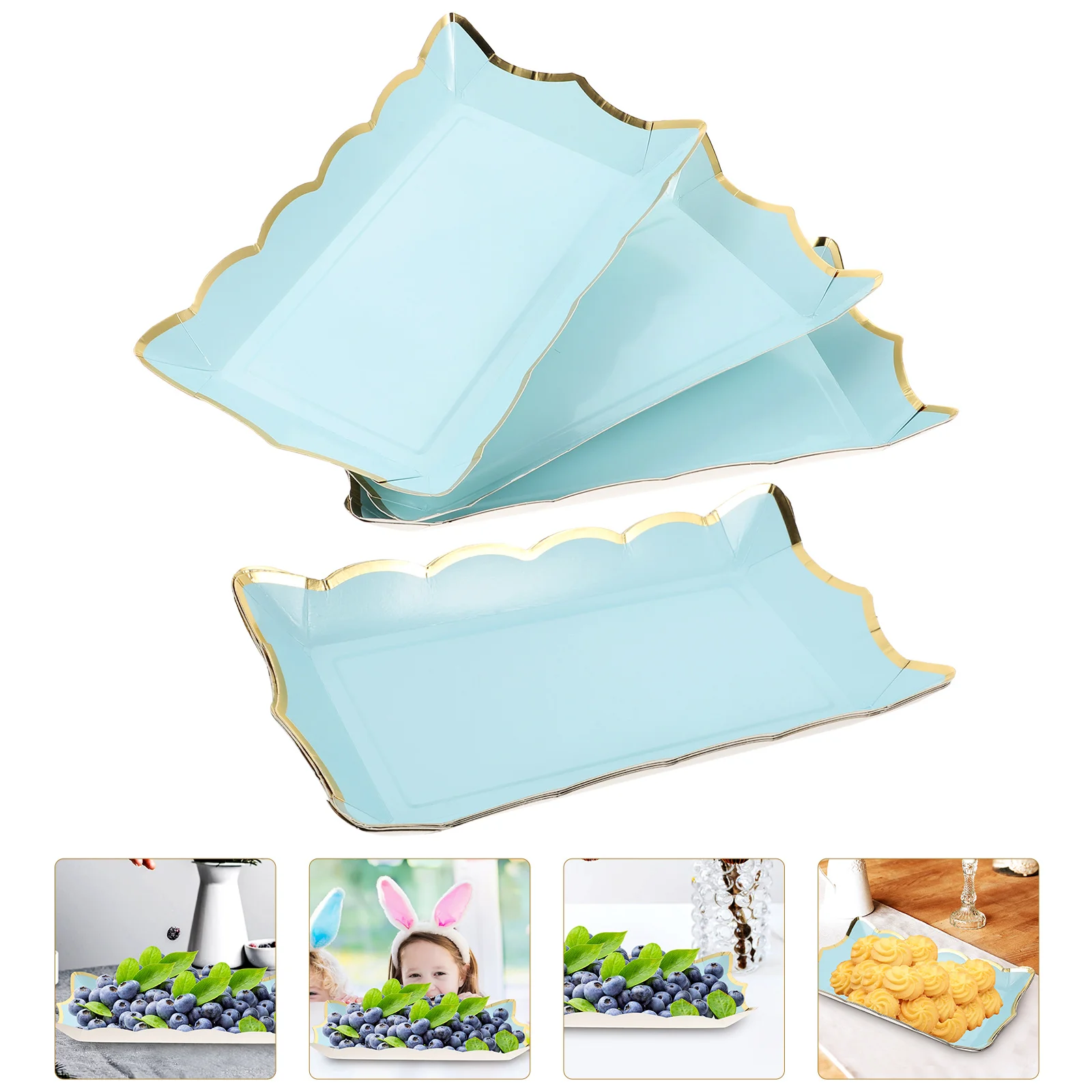 4pcs-Disposable-Serve-Tray-Food-Serve-Platter-Fruit-Cake-Tray-Food ...