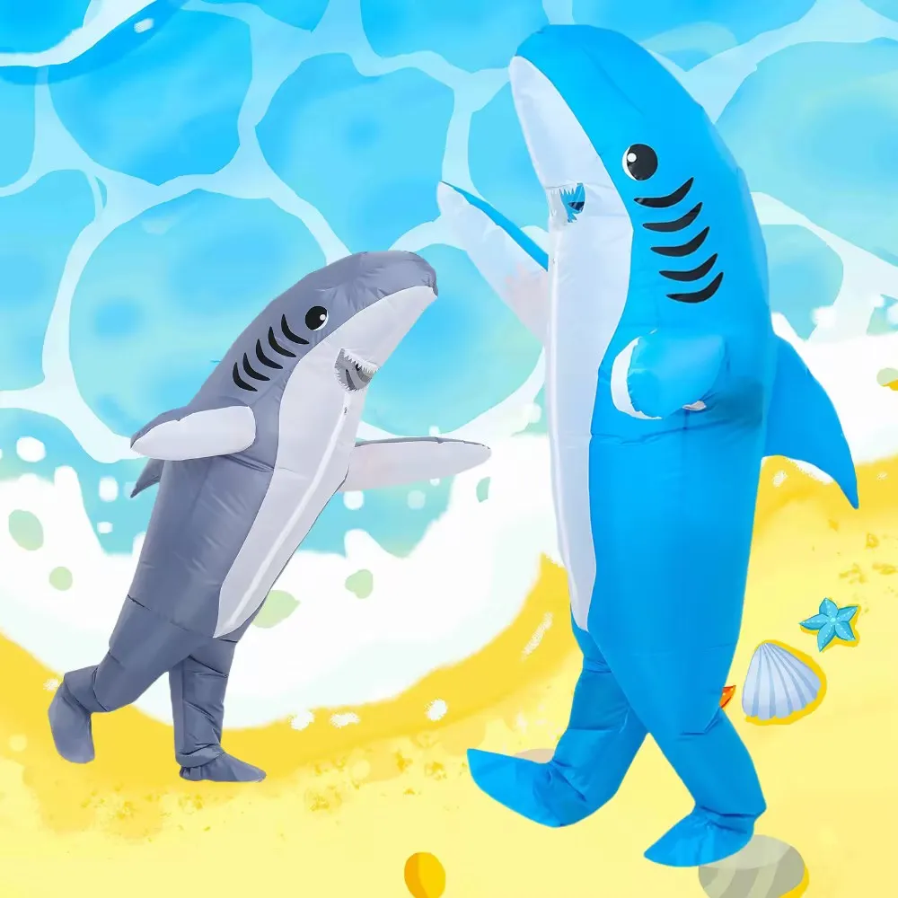 Unisex-Funny-Inflatable-Shark-Cosplay-Costume-Suit-Adult-Fancy-Dress ...