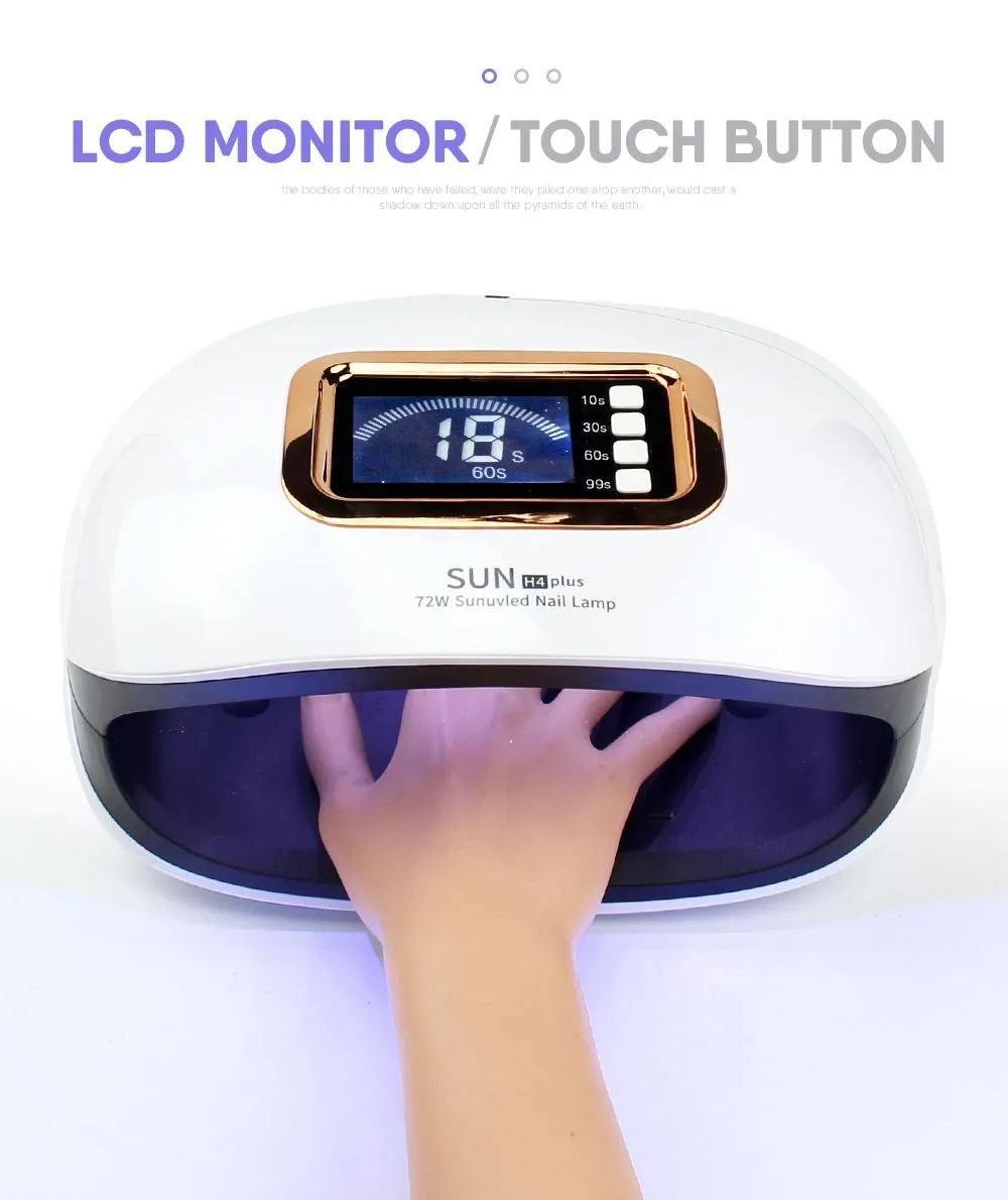 Sèche-ongles H3 Plus,78W,Machine de manucure,lampe UV à 39LED,pour le traitement de tout le ...