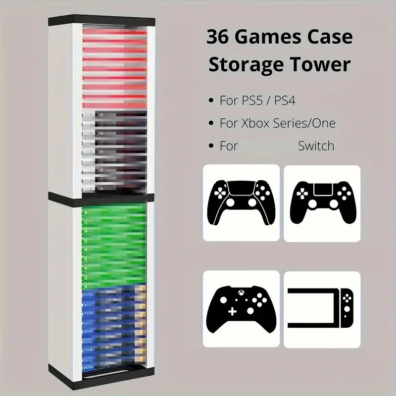 For-PS5-PS4-Switch-Xbox-Video-Game-Storage-Tower-36disc-blu-ray-disc ...