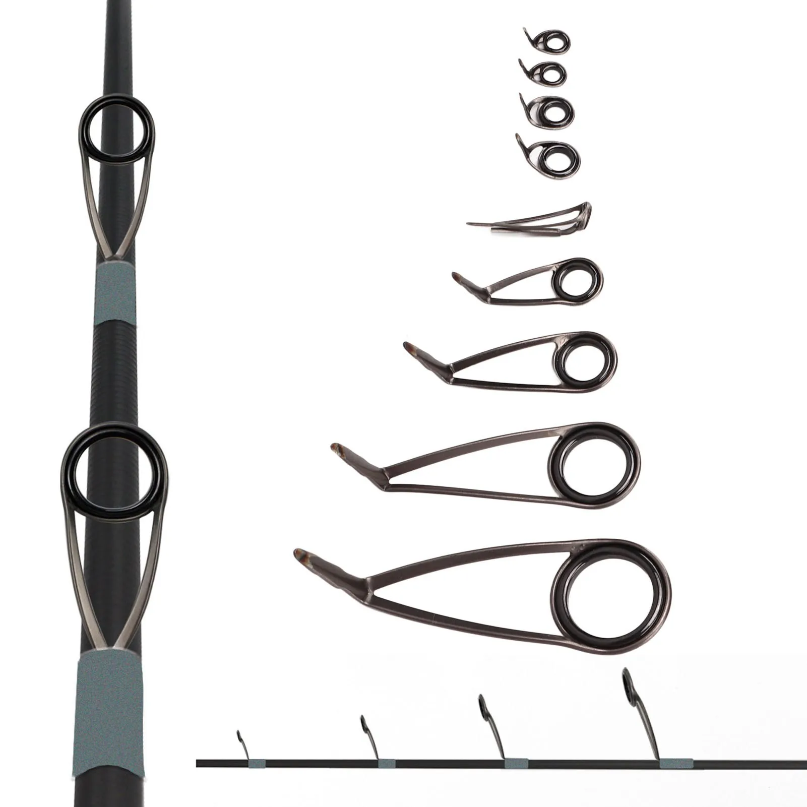 Fishing-Rod-Guide-Stainless-Steel-Frame-Ceramic-Accessory-Set-Kit-for ...