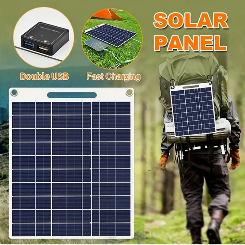 Panel-Solar-port-til-con-dos-USB-adecuado-para-carga-de-tel-fono-m-vil ...