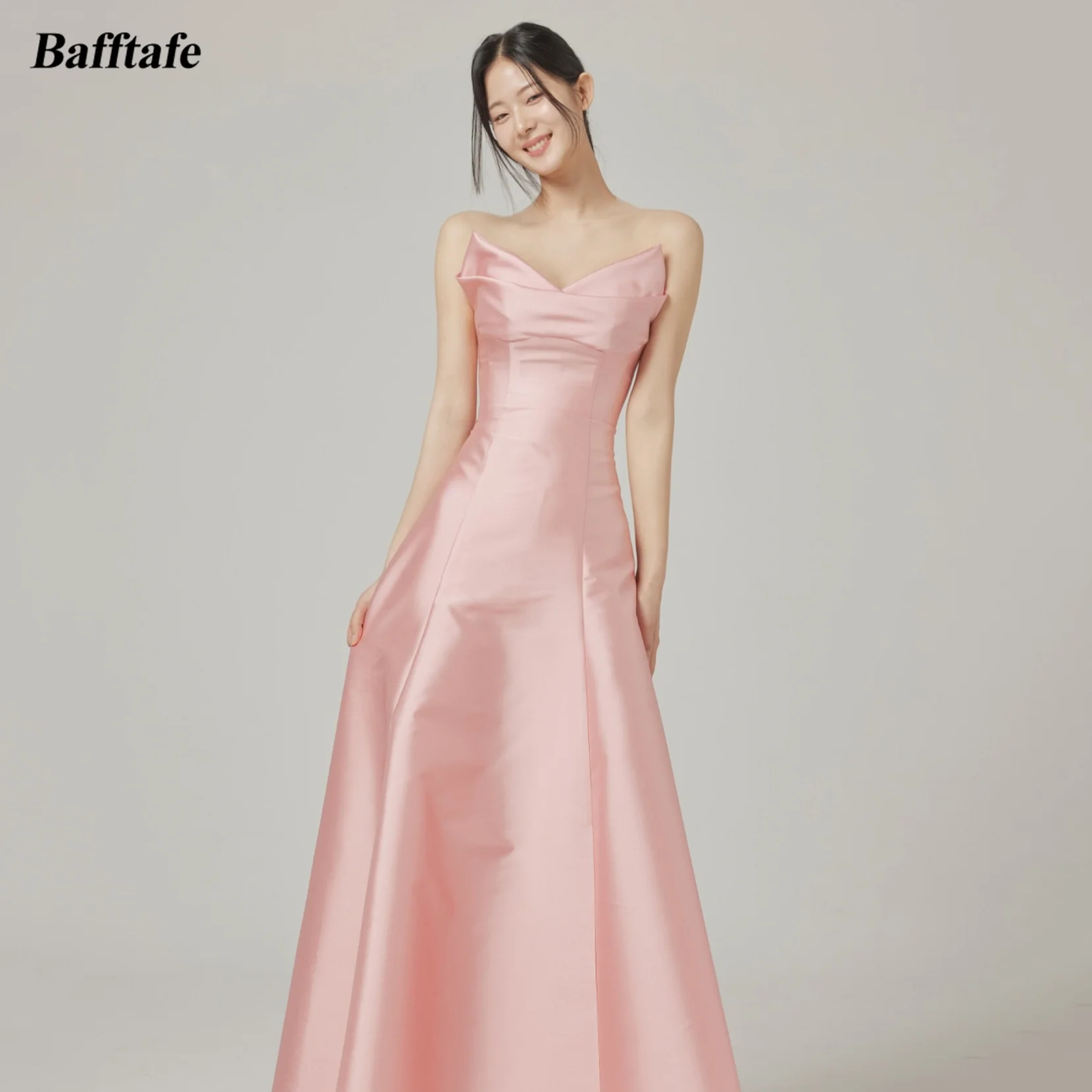 Bafftafe-Customized-Satin-Korea-Prom-Dresses-Sheer-O-Neck-Detchable ...