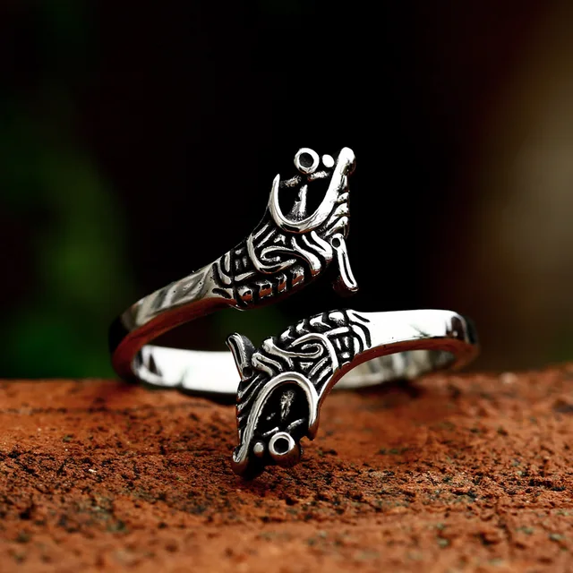Tiger Ring Viking Tiger Head Ring For Men - Stainless Steel Norse ...