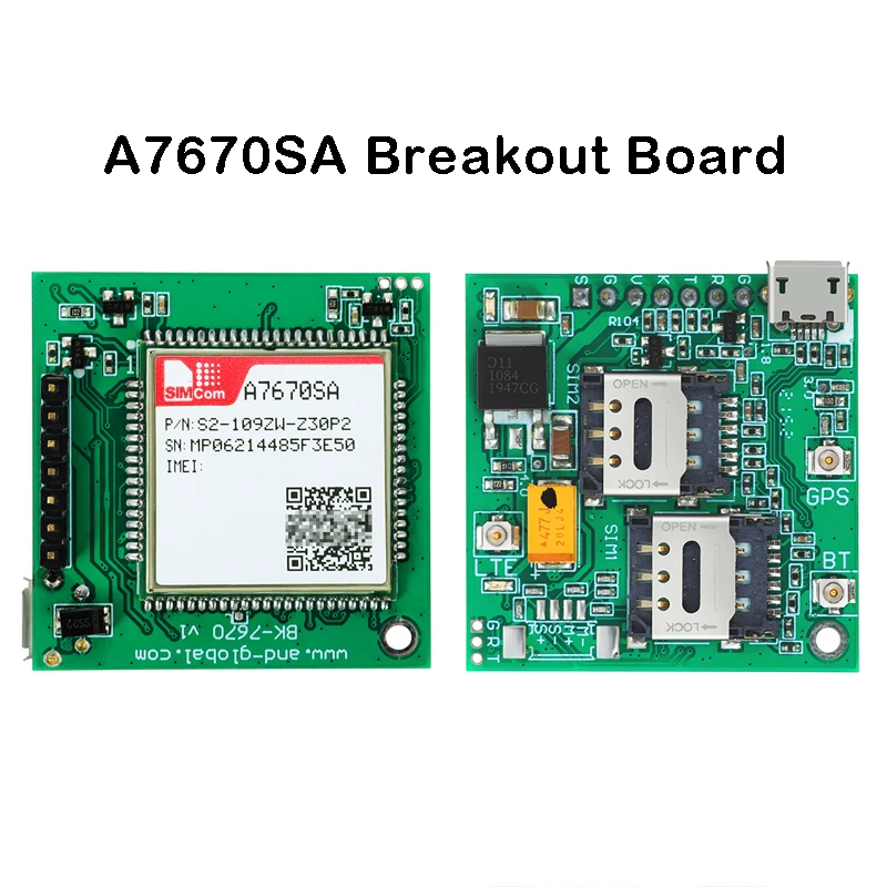 Simcom A7670sa Lte Cat1 Module Breakout Board Ttl Uart Gps Bluetooth B1 B2 B3 B4 B5