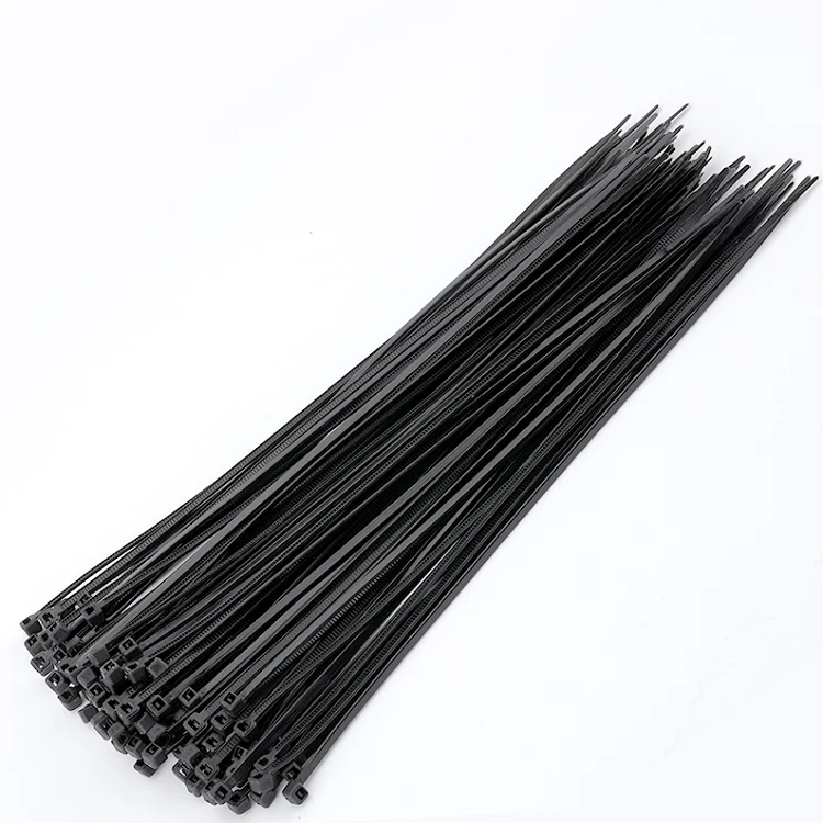 Self-locking plastic nylon cable tie 100 pieces black 5x300 cable tie ...