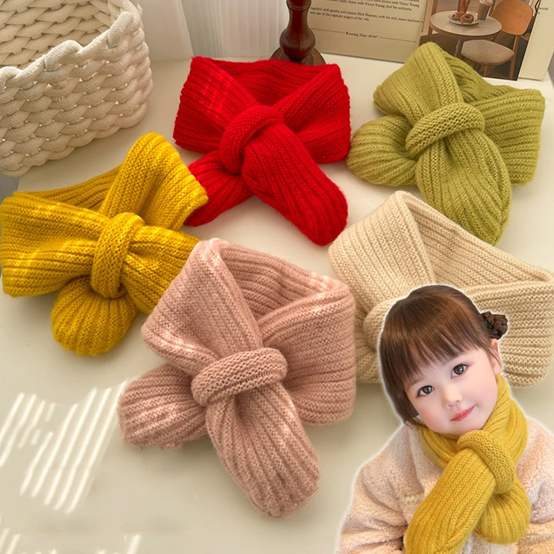 Simple-Fashion-Baby-Scarf-Candy-Color-Woolen-Knitted-Scarves-For-Girls ...