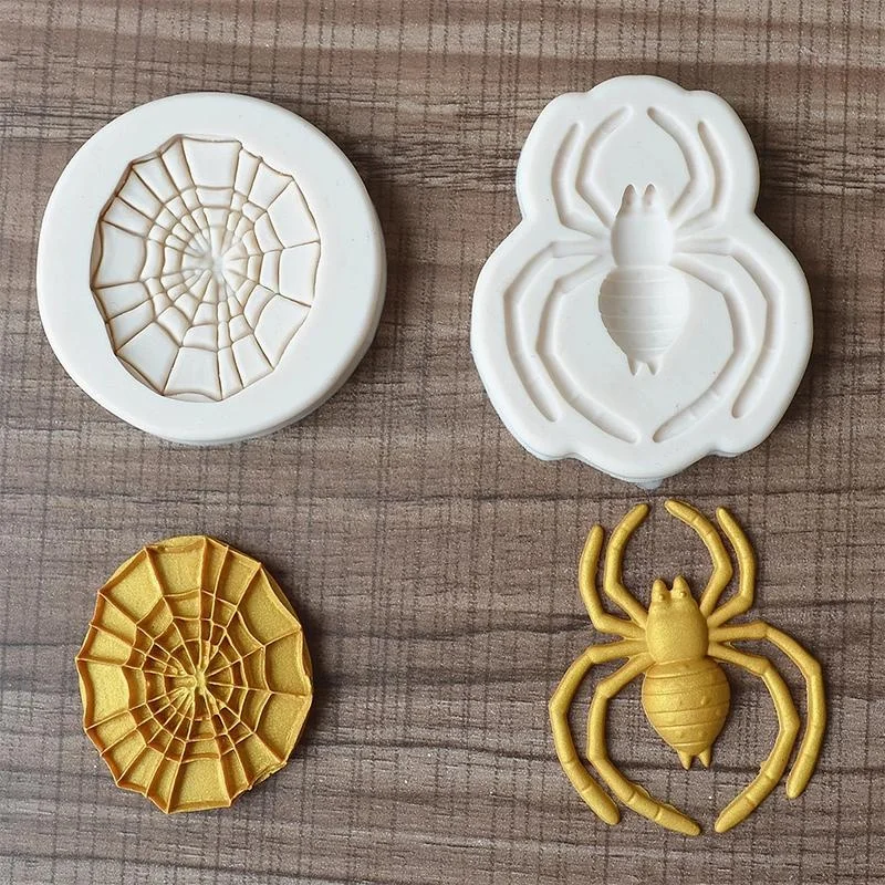 Halloween-Spiders-Silicone-Molds-Spider-Webs-Fondant-Mold-Cake ...