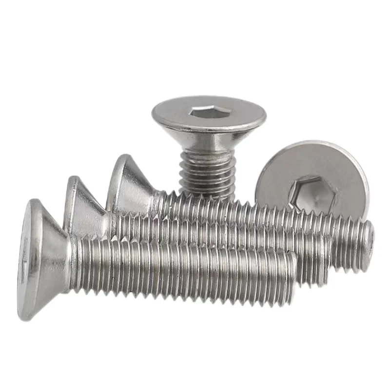 Tornillo-Allen-avellanado-plano-DIN7991-cabeza-hexagonal-de-acero-inoxidable-10-100-piezas-M1-6 ...