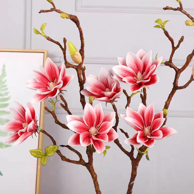 1pc-Simulation-Magnolia-Dining-Room-Table-Decor-Faux-Magnolia-Flowers ...