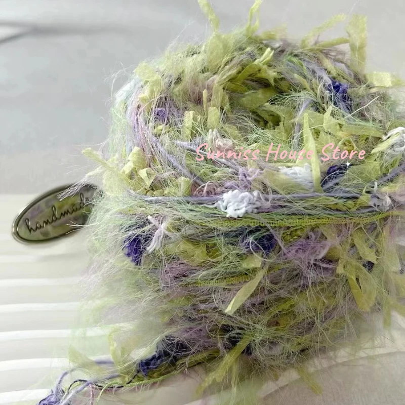 80g-Hand-Mixed-Line-Feature-Weaving-Yarn-Green-Knit-Yarn-Hand-Crochet ...